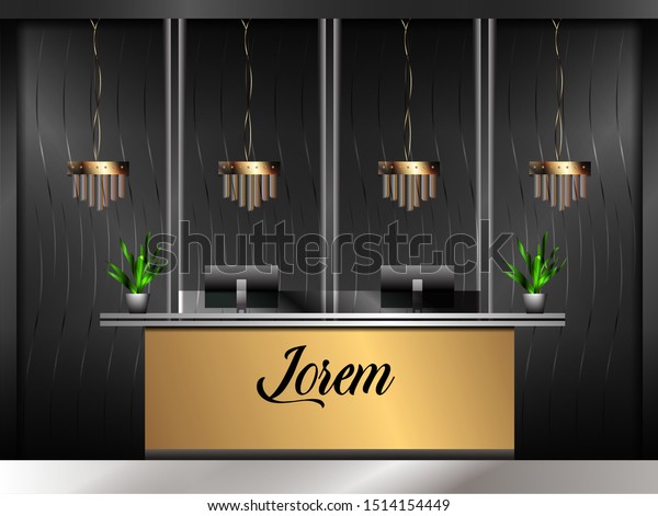 Modern Reception Desk Background Eps10 Stock Vector (Royalty Free ...
