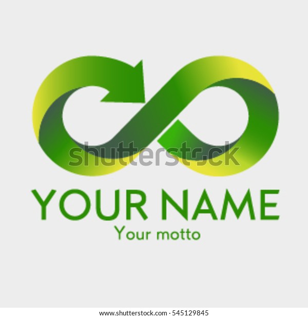 Modern Recycling Logo Infinity Sign Symbol Stock Vector (Royalty Free ...