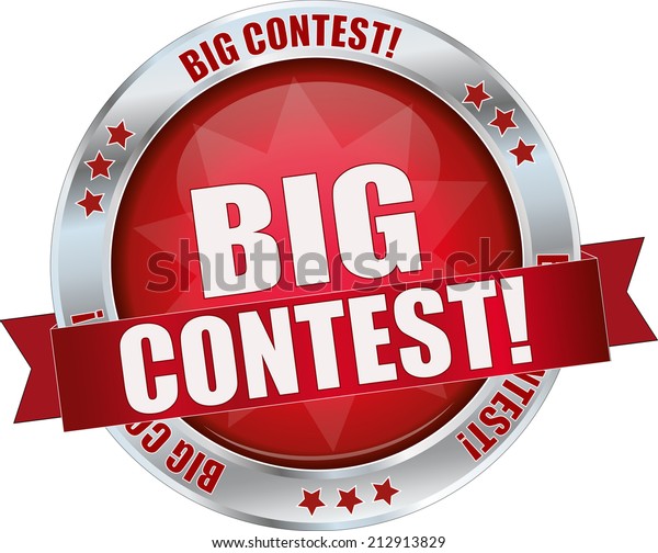 Modern Red Big Contest Sign Stock Vector (Royalty Free) 212913829
