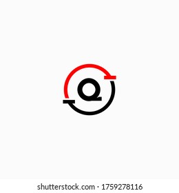 Modern Red Black Circle Q Logo Stock Vector (Royalty Free) 1759278116 ...
