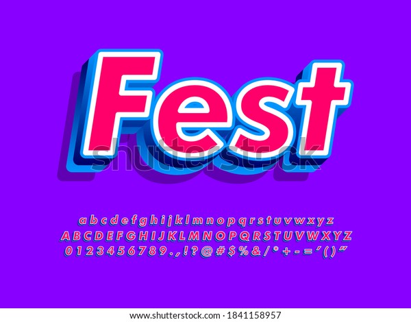 Modern Red Blue Text Effect Red Stock Vector (Royalty Free) 1841158957 ...