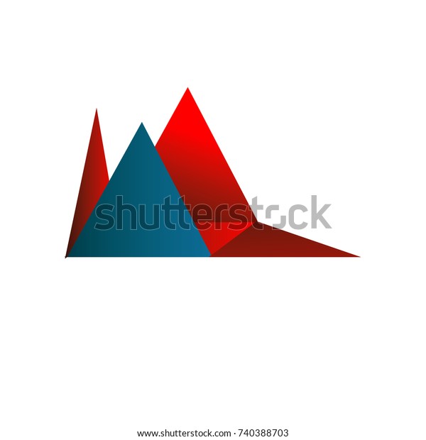 Modern Red Blue Triangle Abstract Logo Stock Vector (Royalty Free ...
