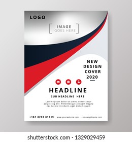 Modern Red Flyer Template Brochure Design Stock Vector (Royalty Free ...