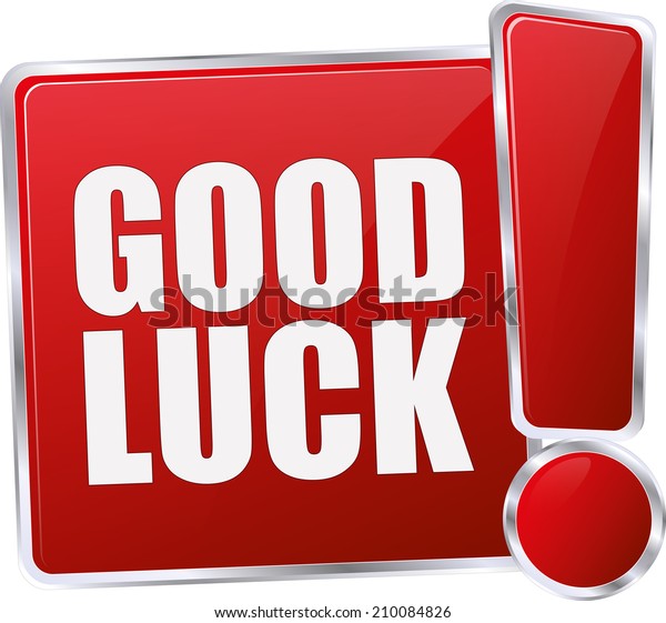 Modern Red Good Luck Sign Stock Vector (Royalty Free) 210084826