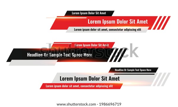 Modern Red Lower Third Headline Banner Stock Vector (Royalty Free ...