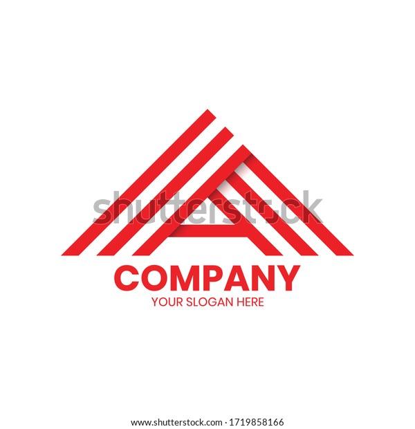 Modern Red Mountain Logo Stock Vector (Royalty Free) 1719858166 ...