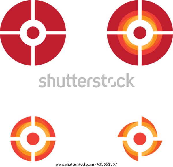 Modern Red Target Icon : image vectorielle de stock (libre de droits ...