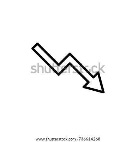 Modern Reduction Line Icon Premium Pictogram Stock-Vektorgrafik ...