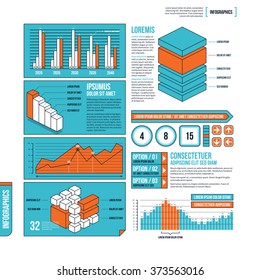 Modern Report Template Big Set Infographics Stock Vector (Royalty Free ...