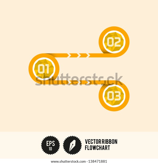 Modern Ribbon Flowchart Options Gems Vector Stock Vector (Royalty Free ...