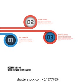 Modern Ribbon Workflow Options Banner Vector Stock Vector (Royalty Free ...