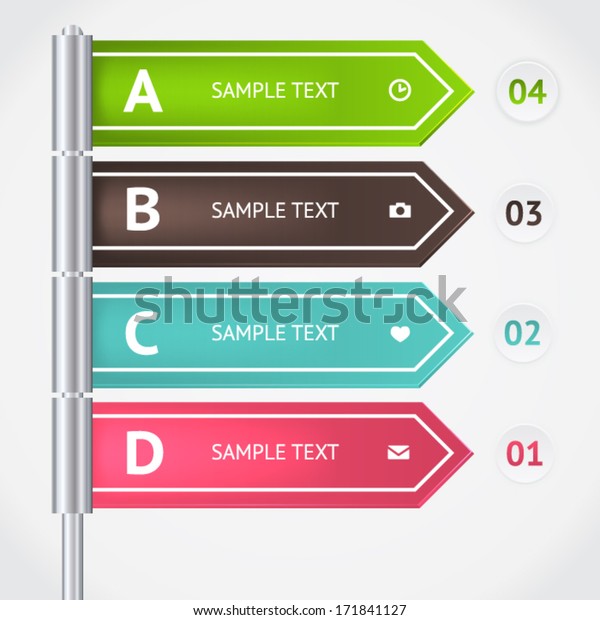 Modern Road Sign Design Template Elements Stock Vector (Royalty Free ...