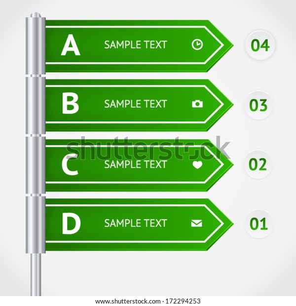 Modern Road Sign Design Template Elements Stock Vector (Royalty Free ...