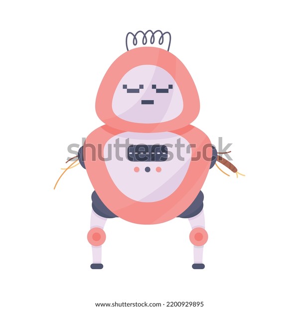 Modern Robot Humanoid Bot Smiling Face Stock Vector (Royalty Free ...