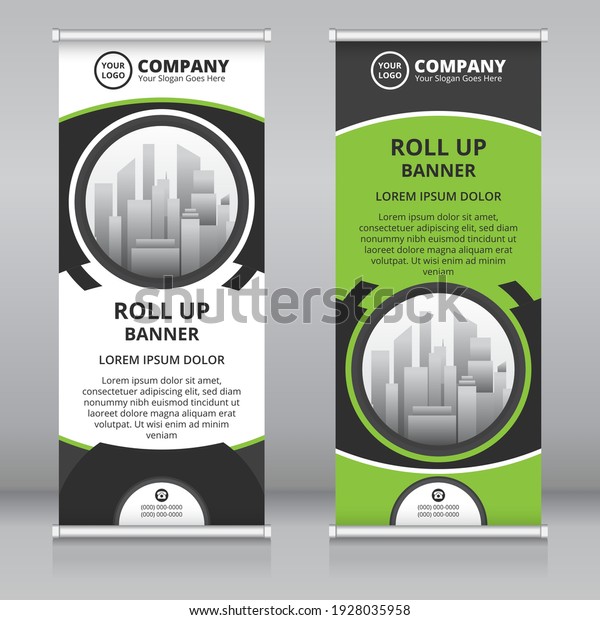 Modern Roll Banner Template Standee Template Stock Vector (Royalty Free ...