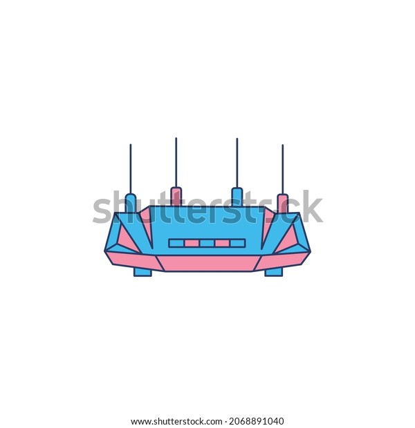 Modern Router Wifi Icon Vector Stock Vector (Royalty Free) 2068891040 ...
