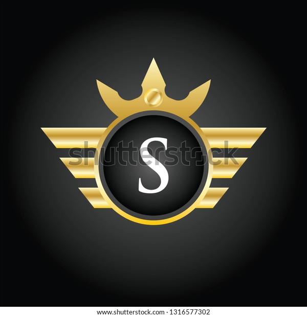 Modern S Circle Crown Logo Illustration Stock Vector (Royalty Free ...