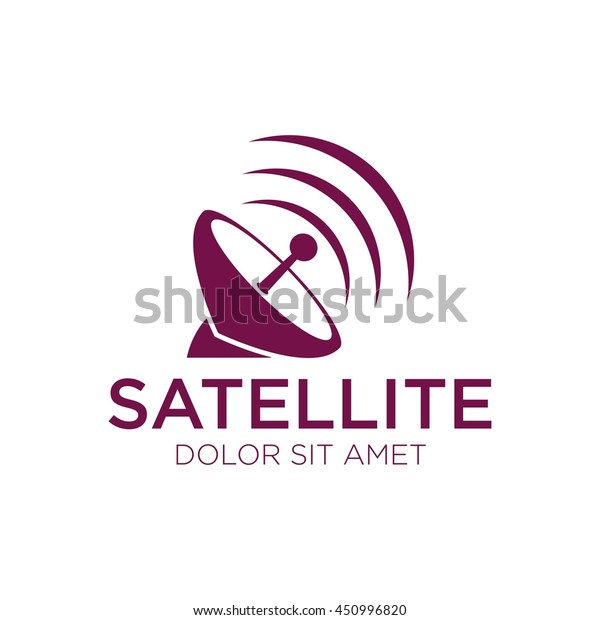 Modern Satellite Communication Information Logo Template Stock Vector ...