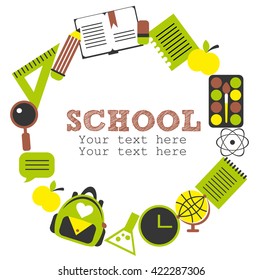 Modern School Background Place Your Text Stock Vector (Royalty Free ...