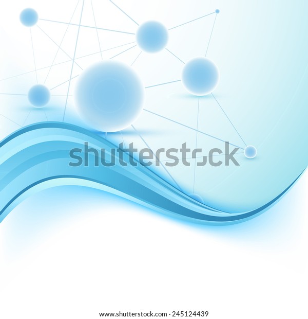 Modern Science Folder Swoosh Blue Border Stock Vector (Royalty Free ...