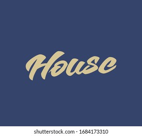 Modern Script Typography Word House Design Stock Vector (Royalty Free ...