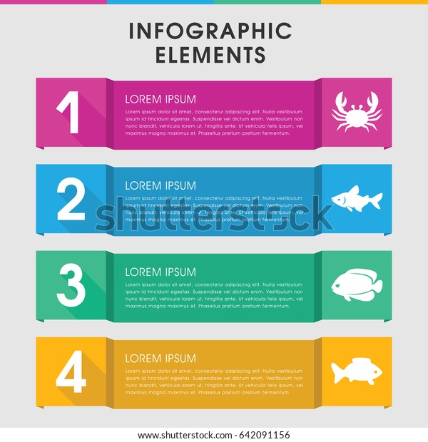 Modern Seafood Infographic Template Infographic Design Stock Vector ...