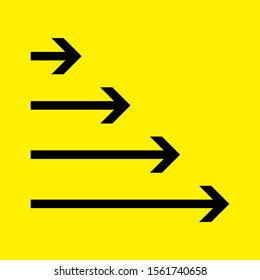 Modern Sharp Arrow Icon Symbol Used Stock Vector (Royalty Free ...