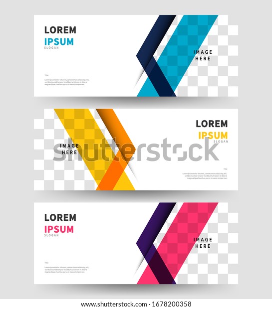 Modern Simple Banner Design Mockup Eps10 Stock Vector (Royalty Free ...