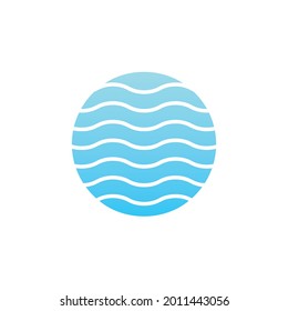 Modern Simple Beach Wave Logo Icon Stock Vector (Royalty Free ...