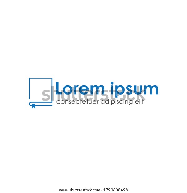 Modern Simple Book Logo Design Stock Vector (Royalty Free) 1799608498