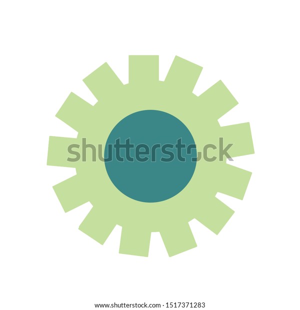 Modern Simple Design Green Gear Logo Stock Vector (Royalty Free) 1517371283