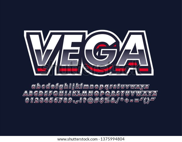 Modern Simple E Sports Template Font 库存矢量图（免版税）1375994804
