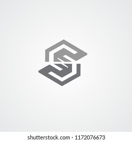 Modern Simple Initial Logo S Stock Vector (Royalty Free) 1172076673 ...