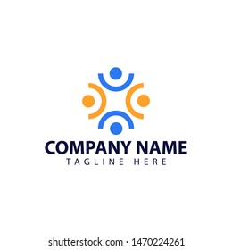 Blue Partner Network Logo Design Template Stock Vector (Royalty Free ...