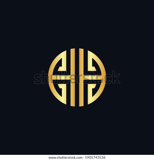 Modern Simple Luxurious Double Letter H Stock Vector (Royalty Free ...