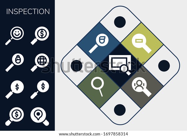 Modern Simple Set Inspection Vector Filled Stock Vector (Royalty Free ...