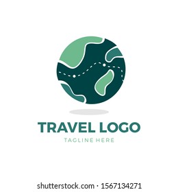 Modern Simple Travel Logo Design Tamplate Stock Vector (Royalty Free ...