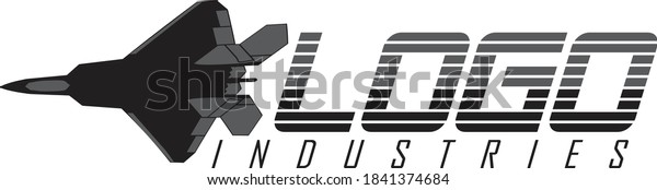 Modern Slanted Grayscale Illustration Jet Airplane Stock Vector ...