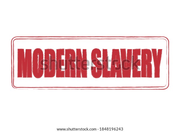 Modern Slavery Red Stamp White Background Stock Vector (Royalty Free ...