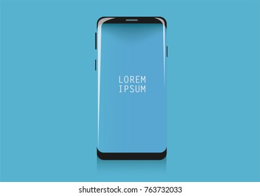 Modern Slim Smartphone Realistic Vector Illustration Stock Vector ...