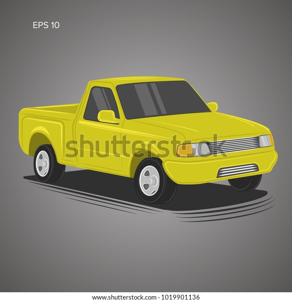 Modern Small Pickup Truck Vector Illustration Stock Vector (Royalty ...