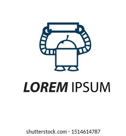 Modern Smart Robot Logo Vector Illustrationicon: vector de stock (libre ...