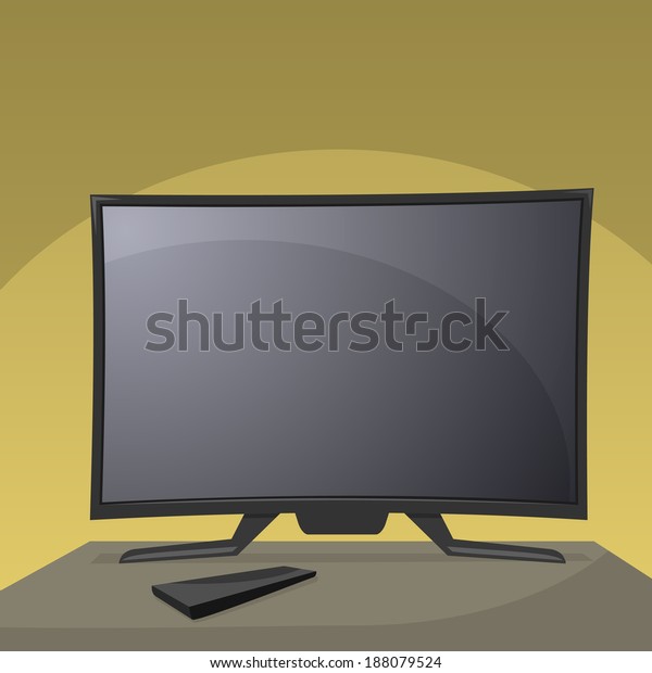 Modern Smart Tv Cartoon Vector Illustration Stock Vector (Royalty Free ...