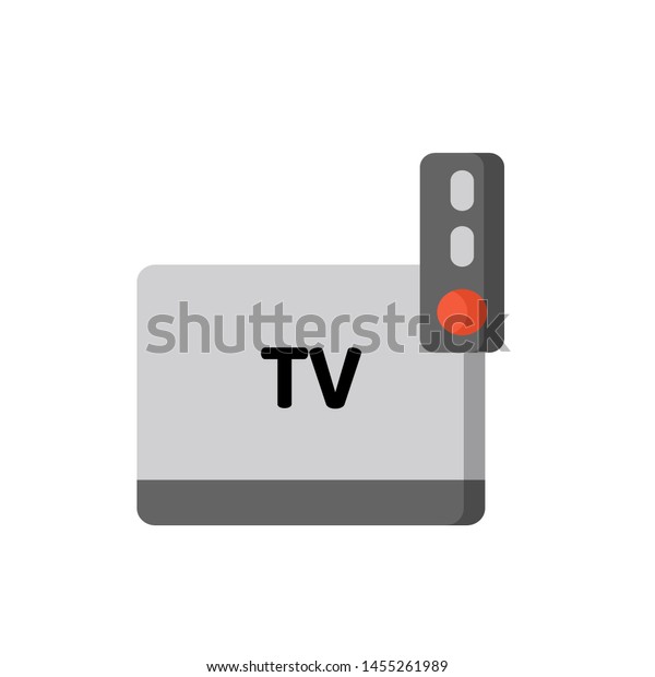 Modern Smart Tv Console Icon Stock Vector (Royalty Free) 1455261989 ...