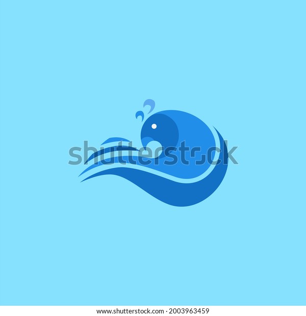 Modern Smart Waves Bird Travel Tourism Stock Vector (Royalty Free ...