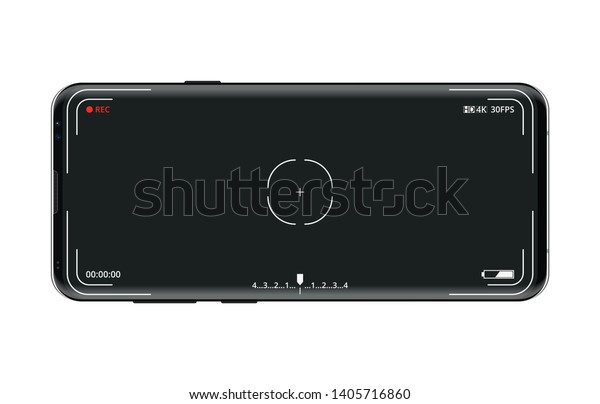 Modern Smartphone Camera Viewfinder On Screen: vector de stock (libre ...