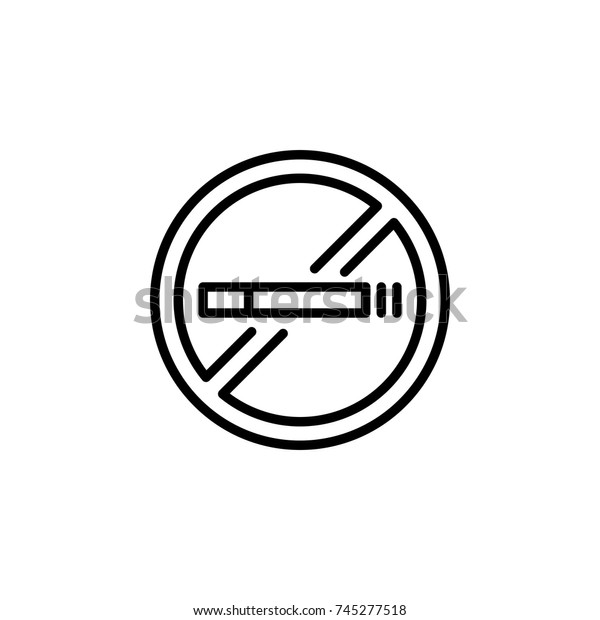 Modern Smoking Line Icon Premium Pictogram Stock Vector (Royalty Free ...
