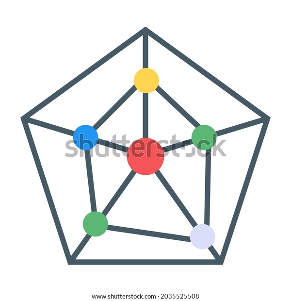 Modern Spider Chart Infographic Flat Icon Stock Vector (Royalty Free ...