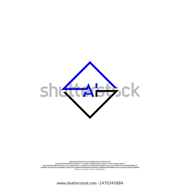 Modern Square Ai Logo Letter Simple Stock Vector (Royalty Free ...