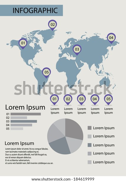 Modern Statistics Infographic Elements Illustration Vector Stock Vector ...